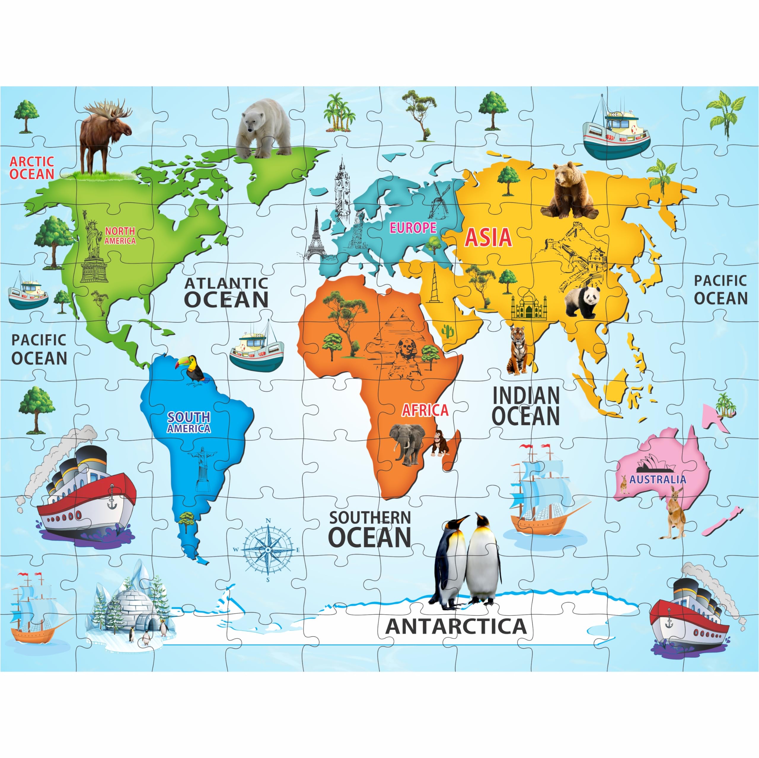 Continents And Oceans Quiz 50+ Oceans Worksheets For 7th Class On