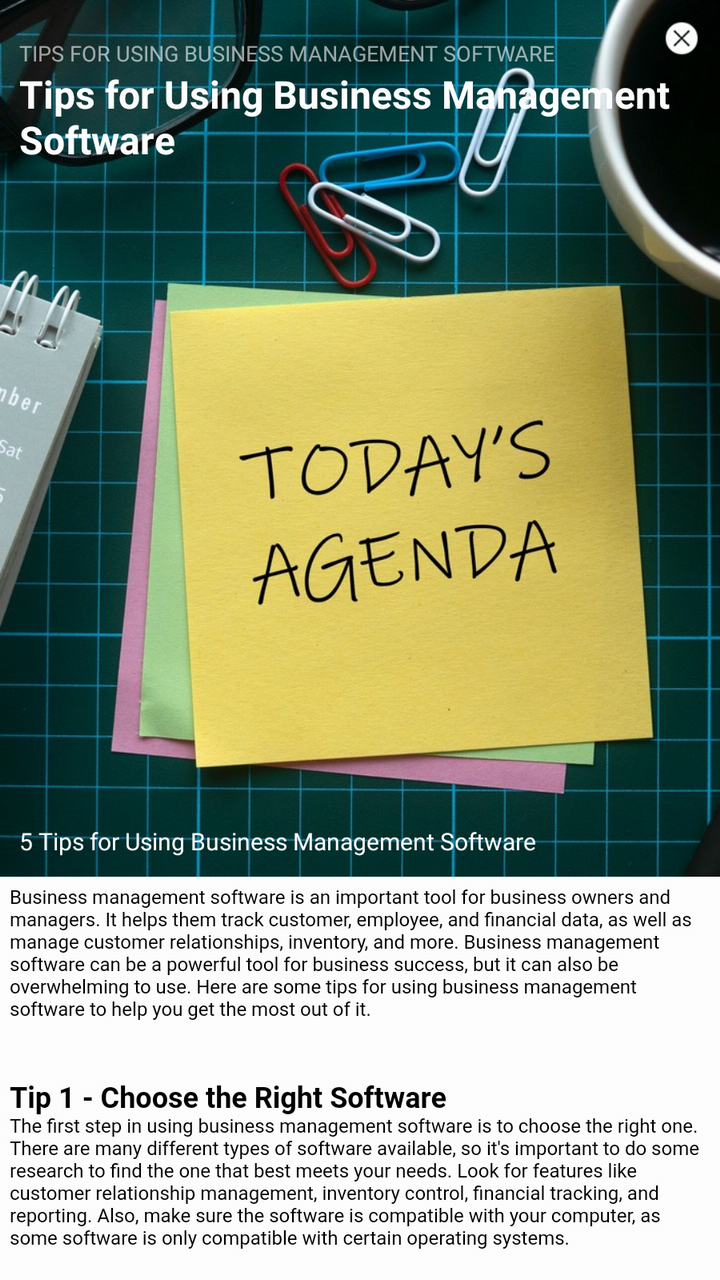 Tips for Using Business Management Software - App on the Amazon Appstore