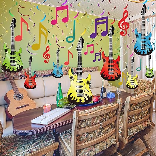 Amazon.com: Sumind 30 Pcs Music Party Decorations Colorful Music Note ...