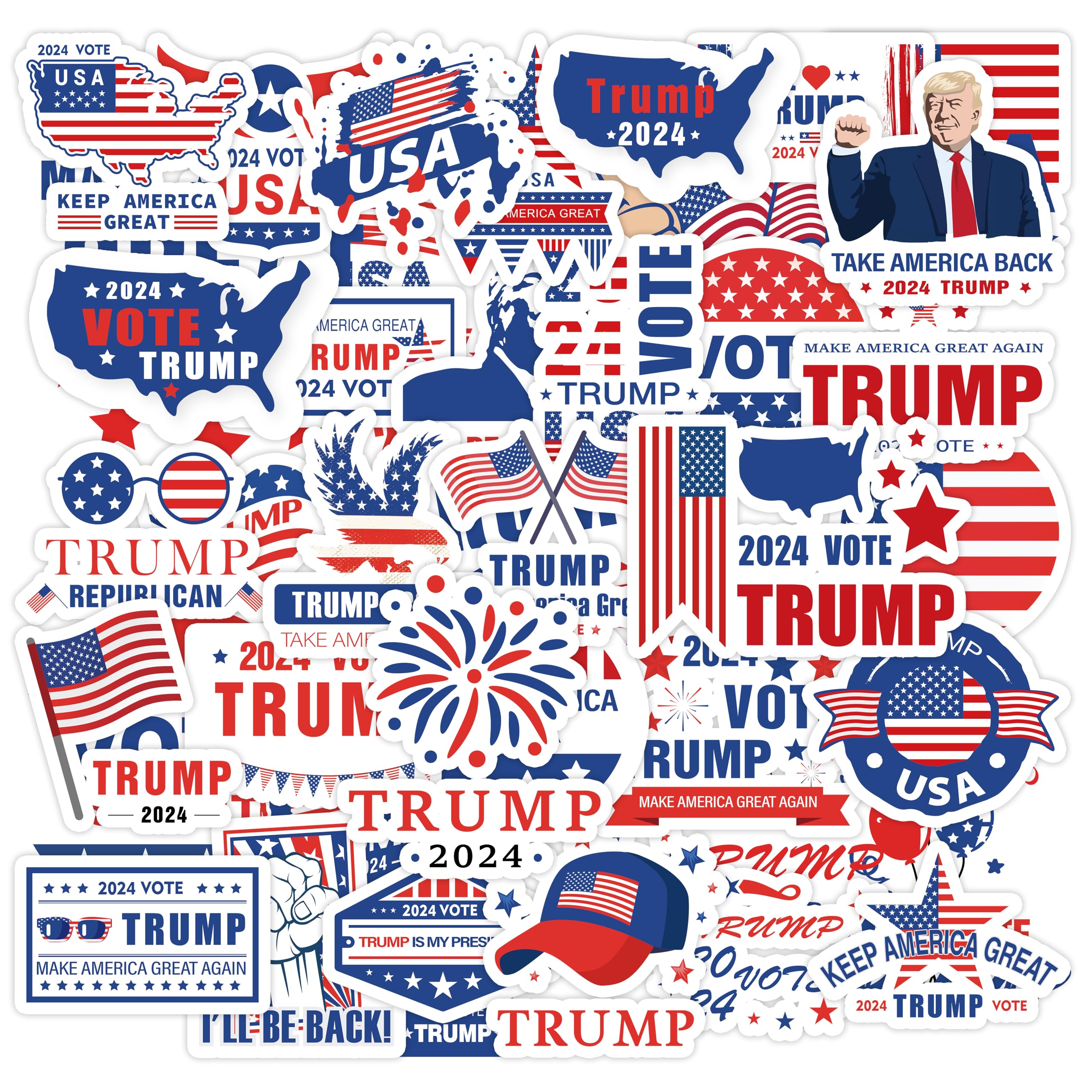 Amazon.com : Trump 2024 Tremporary Tattoos, 8 Sheets-96 Pcs Tattoo ...