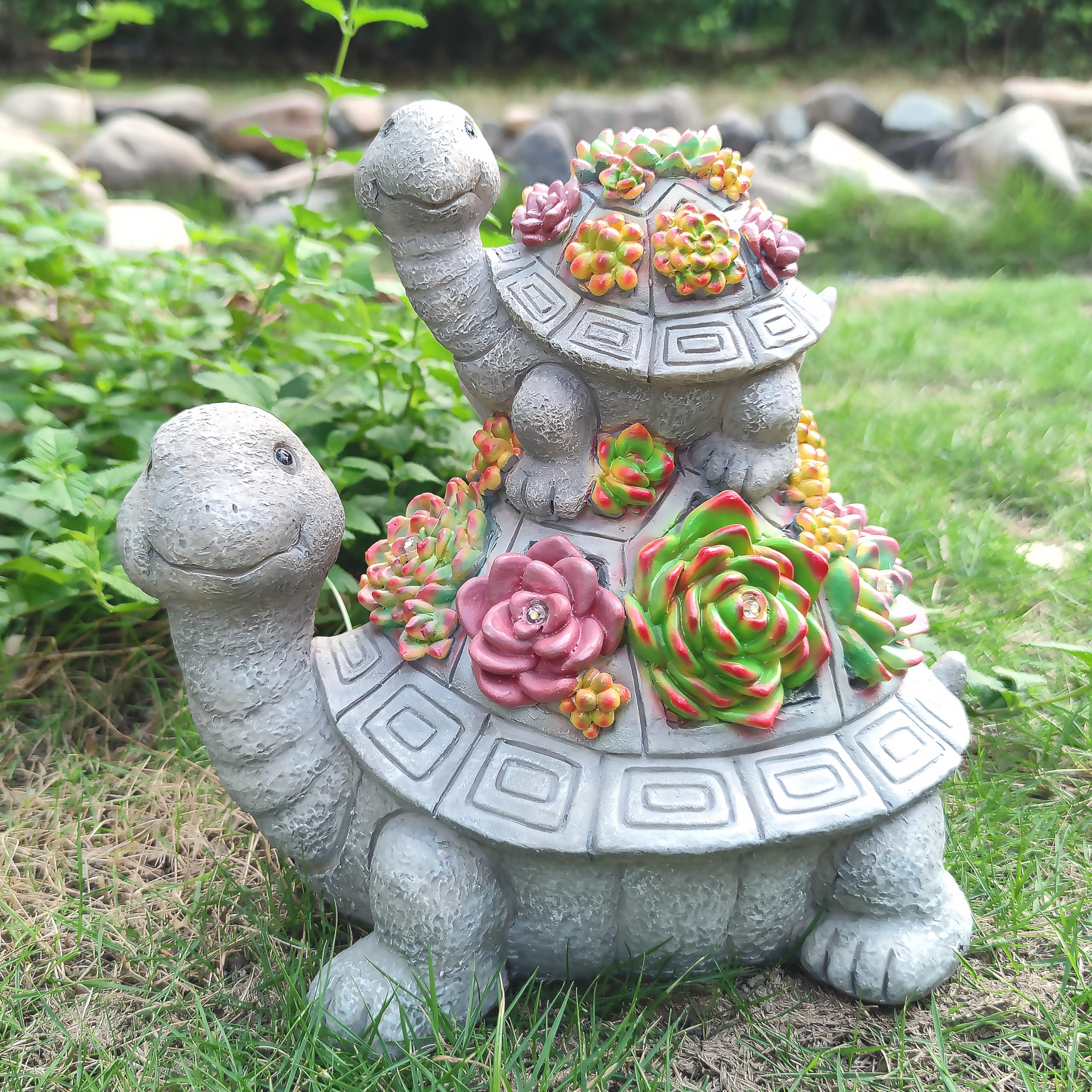 Solar Turtles For Garden Solar Turtle Yard Stake And 3 Turtles, Lawn