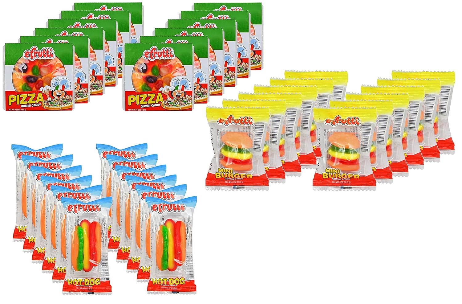 Amazon.com : ULTIMATE GIANT MINI GUMMY FAST FOOD CANDY SAMPLER – Twelve ...