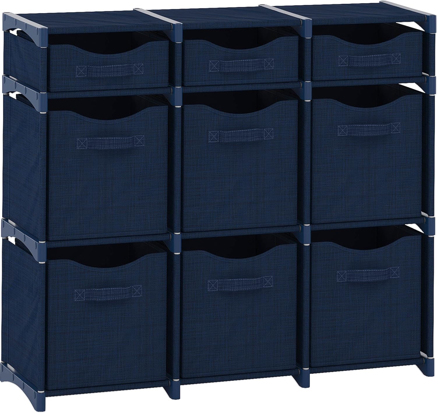 Amazon.com: 9 Cube Distressed Organizer with Drawers - Easy Assemble ...