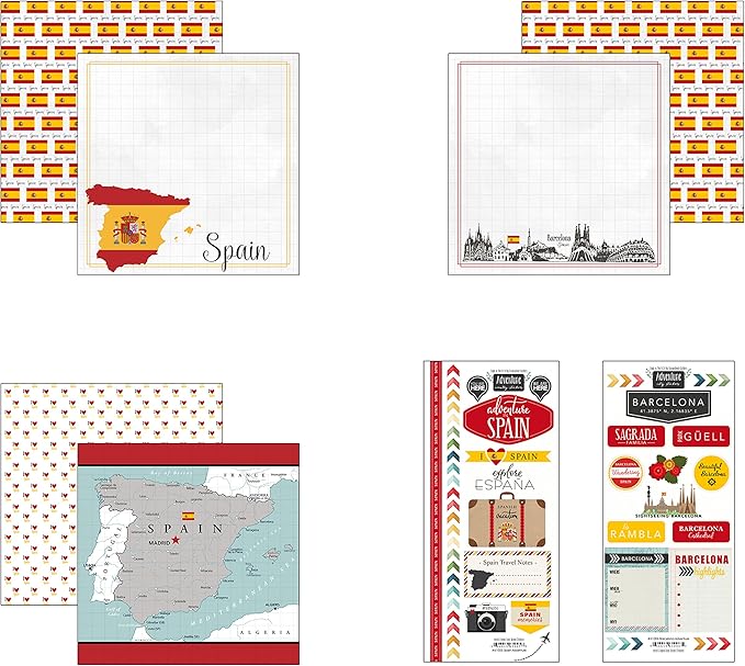 Amazon.com: Scrapbook Customs 17625 Spain Adventure Scrapbook Kit