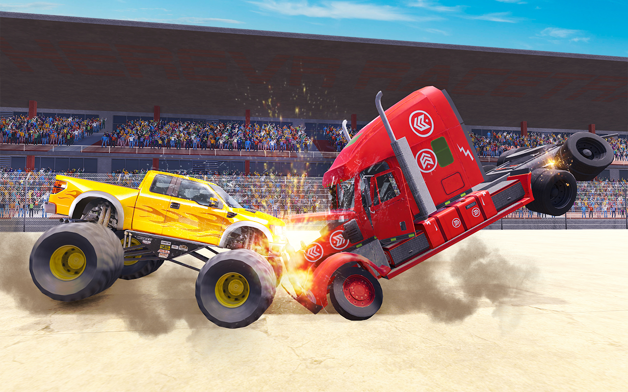 Demolition Car Crash Stunt Game : Monster Truck Destruction Game:Amazon ...