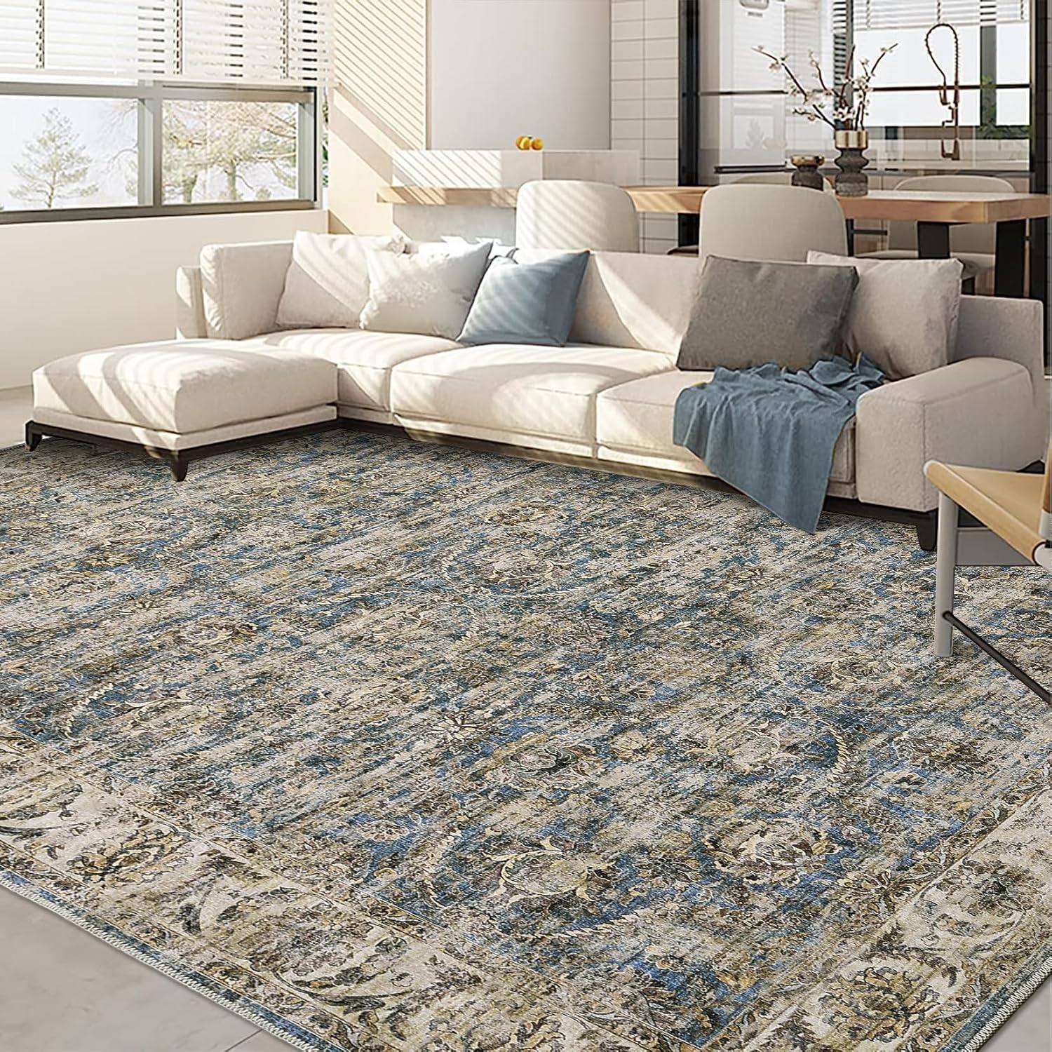 Amazon.com: Zacoo Large Area Rug 9x12 Rug for Living Room Washable Rugs ...