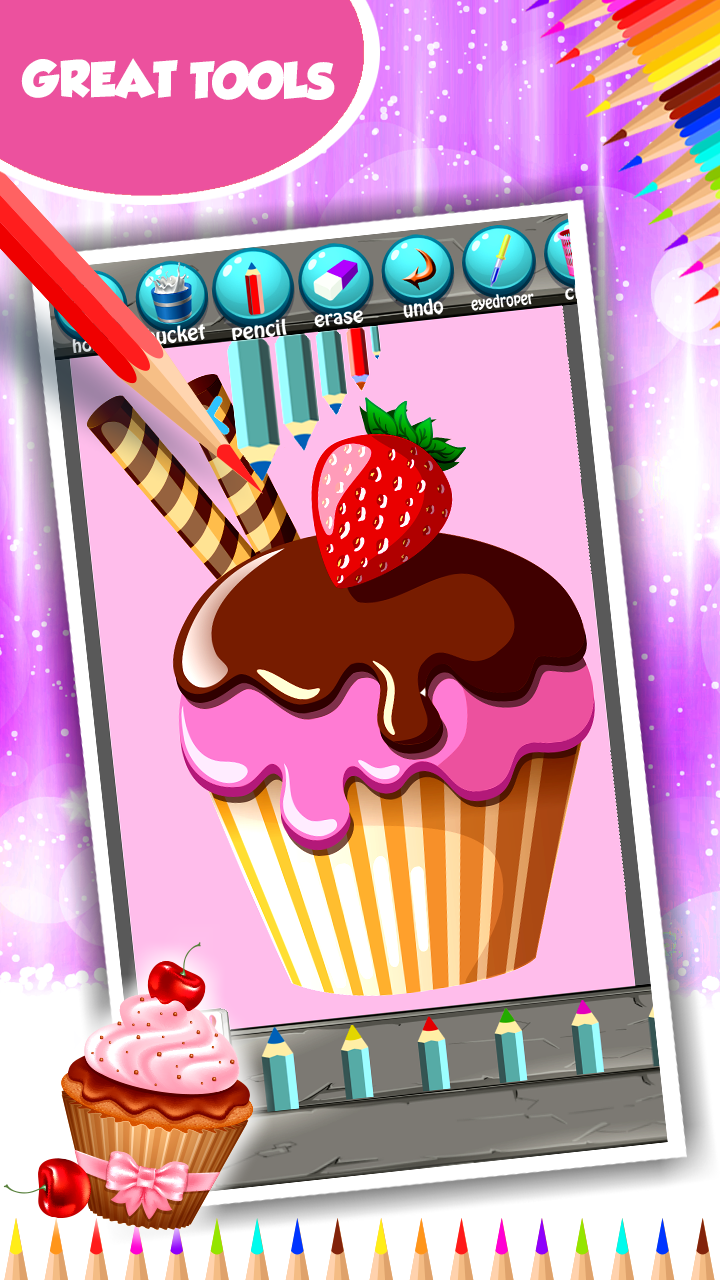 Cupcake Coloring Book - App on Amazon Appstore
