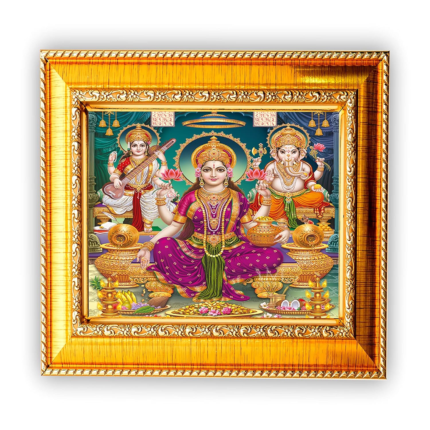 Lord Shree Gods MATA LakshmiJI HD Photo Frame,LAXMI Photo Frame,Wall ...