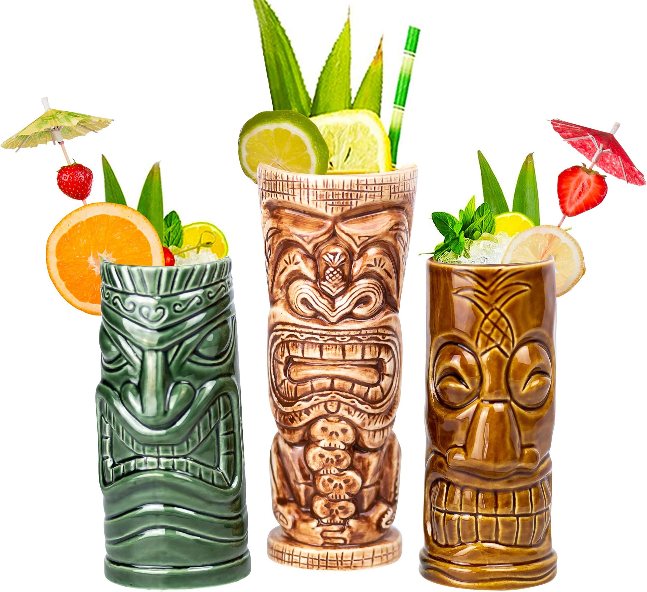 Amazon.com: Yasirona Aeiniwer TANGDIAABBCC Tiki Mugs Set Large - Tiki ...
