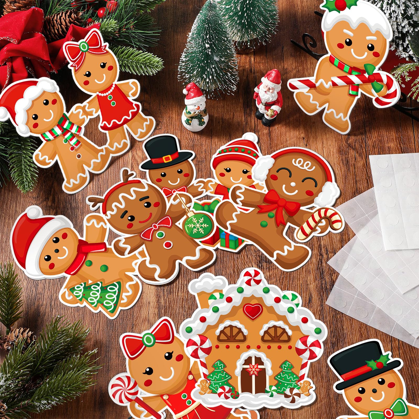 Snapklik.com : 45 Pcs Gingerbread Cutouts Christmas Decorations ...