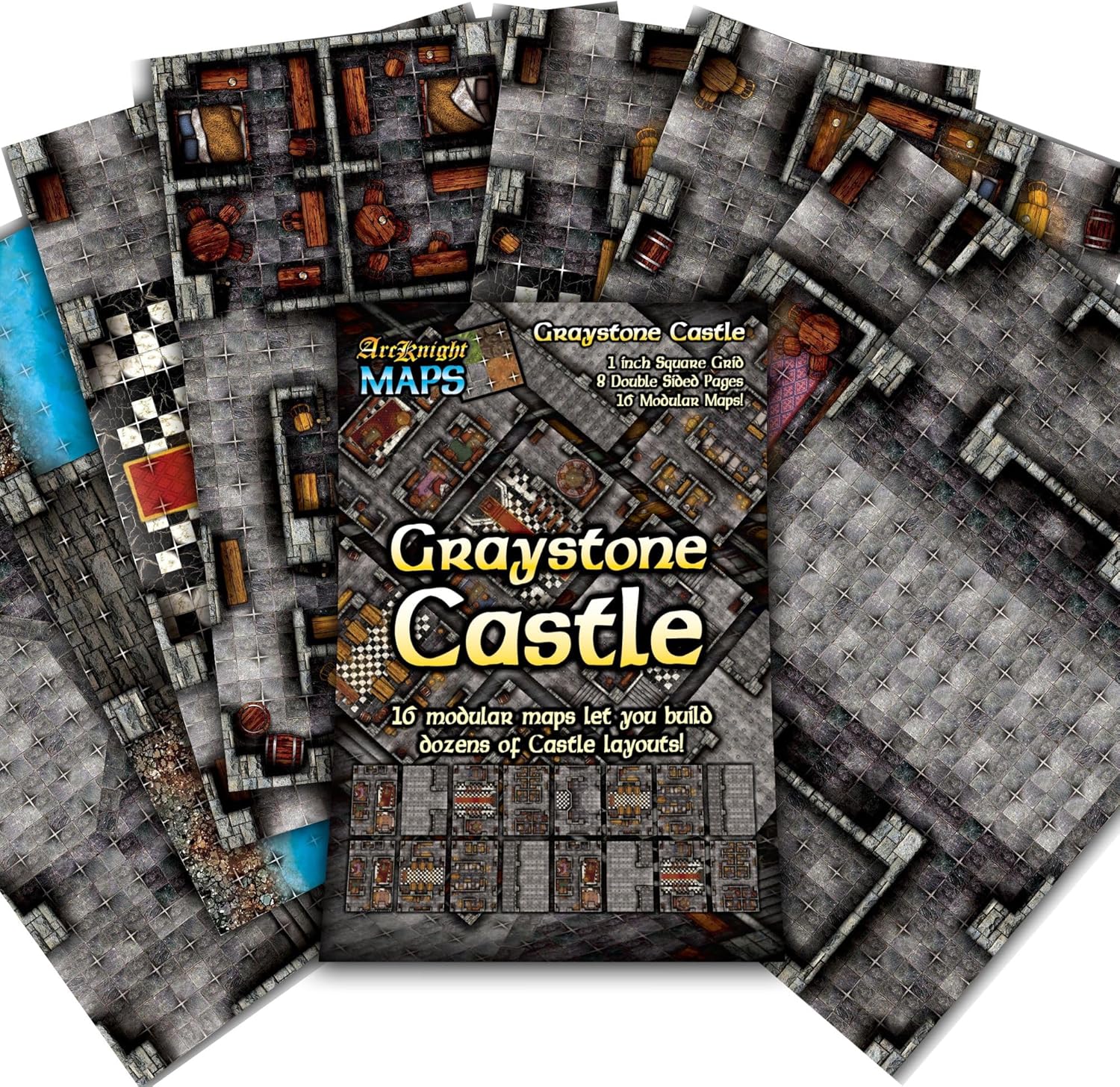 Amazon.com: Arcknight The Graystone Castle Roleplaying Battlemaps; 16 ...