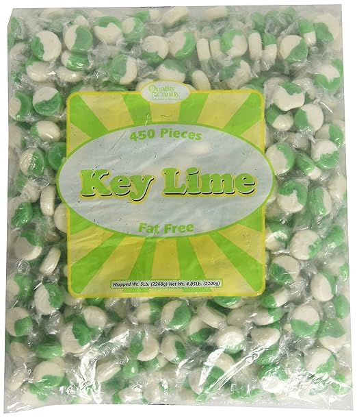 Amazon.com : Key Lime Green & White Hard Candy Discs - 5 Lb. Bag ...
