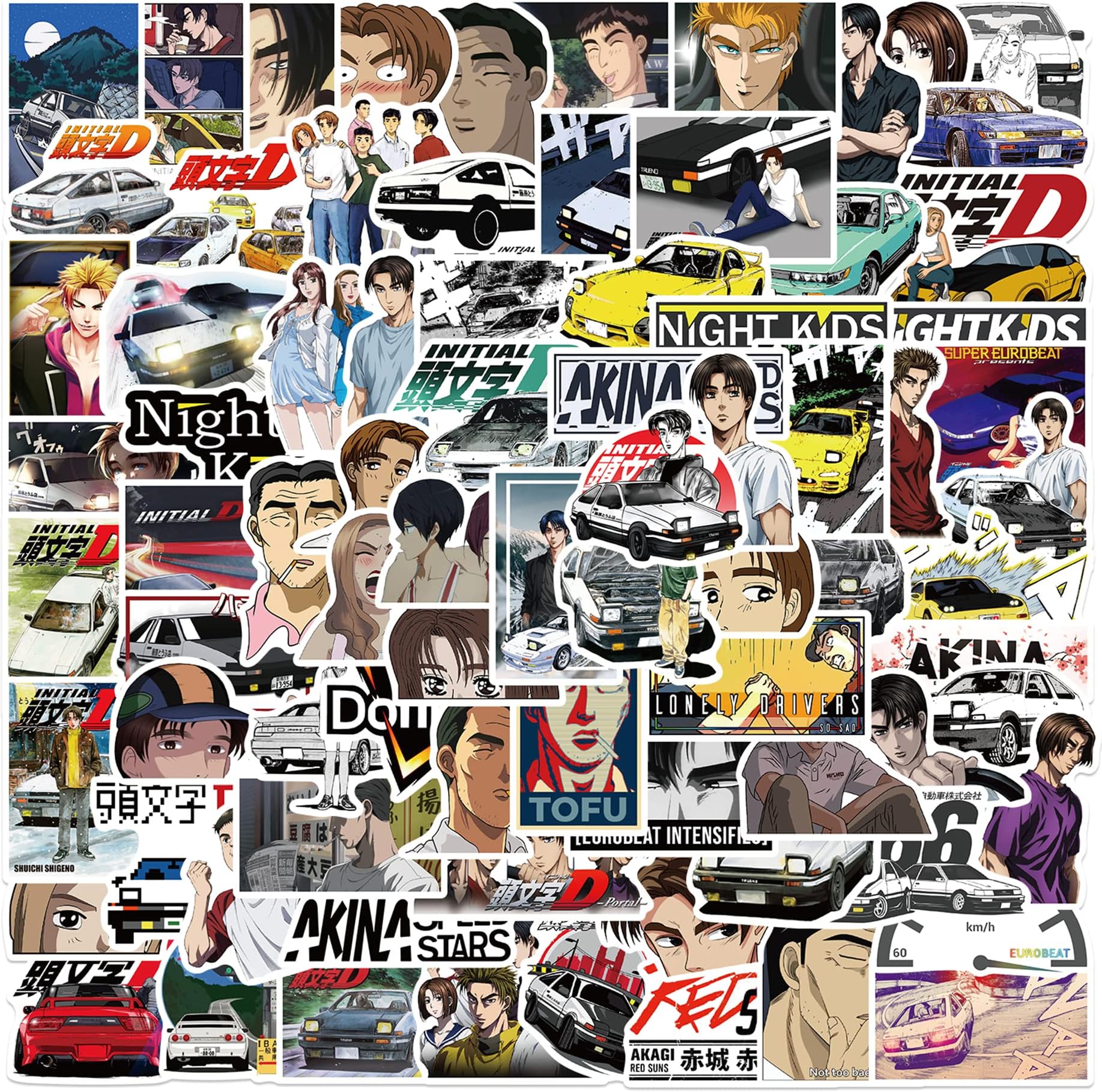 Amazon.com - Initial D Sticker Vinyl Bumper Sticker Decal Waterproof 5"
