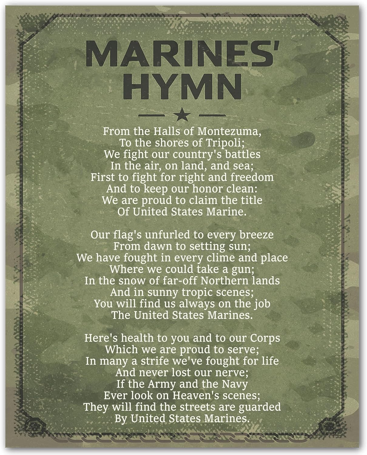 Amazon.com: Semper Fi Spirit and Honor - Marine Corps Poster Wall Art ...
