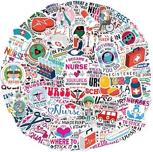 Amazon.com: Fancy Land Nurse Stickers Vinyl Nursing Decals for Laptops ...