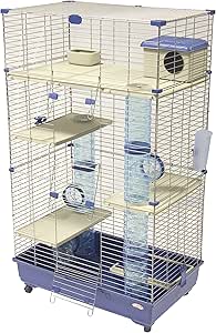 Marchioro Sara 82 C3 Cage for Small Animals with Wheels, 32.25-Inch ...