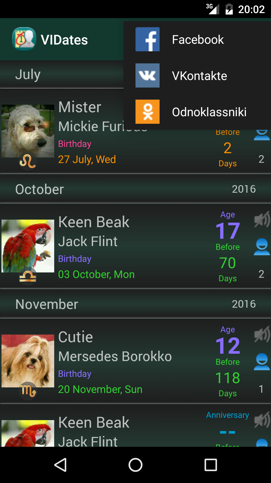 VIDates (Birthdays and important dates) - App on Amazon Appstore