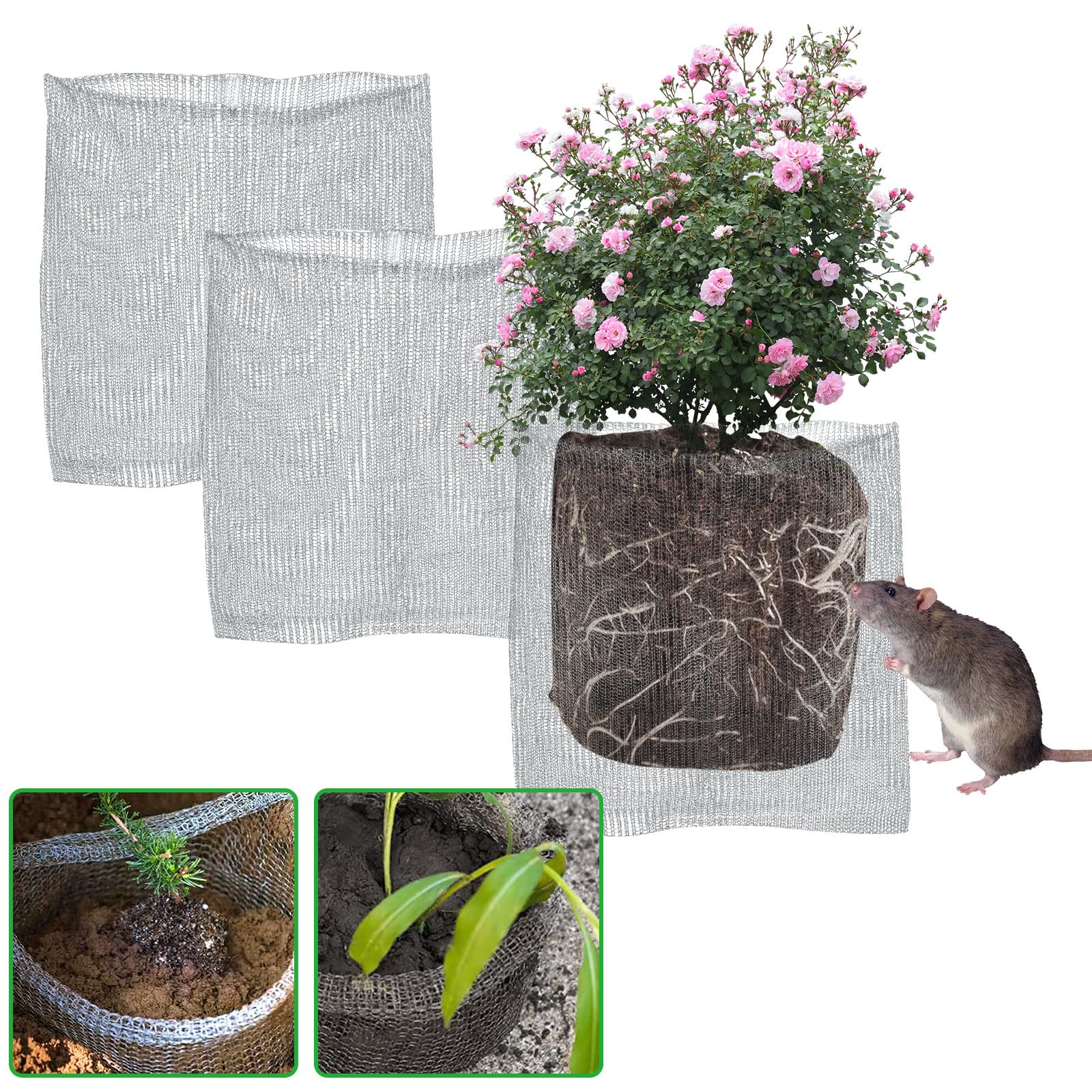 Snapklik.com : 6 Pack 5 Gallon Root Guard Gopher Proof Wire Basket Mole ...