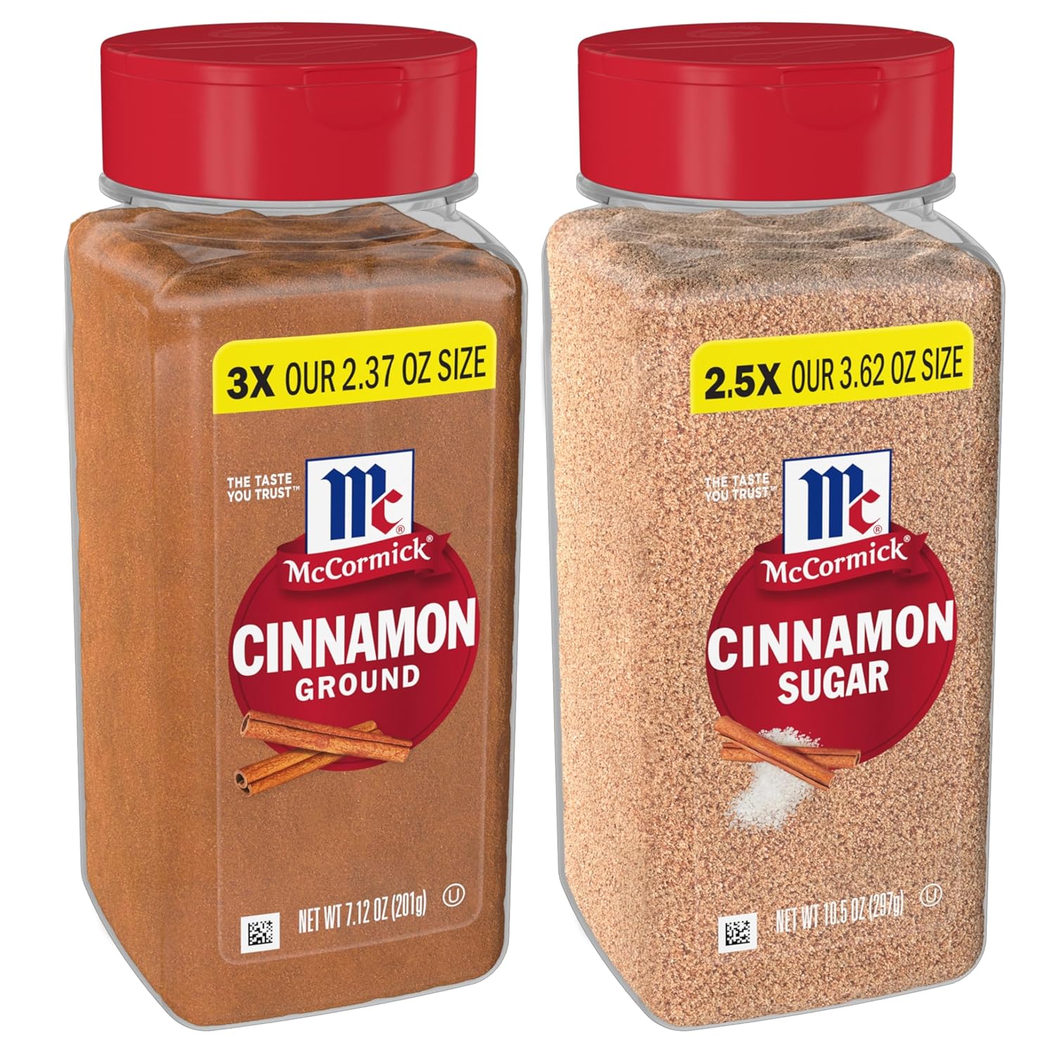 Amazon.com : McCormick Ground Cinnamon and Cinnamon Sugar Bundle, 17.62 ...