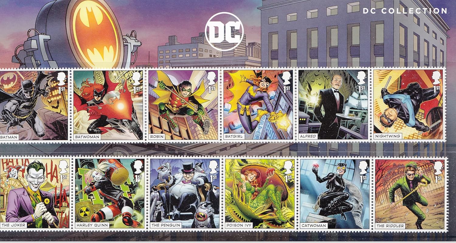 Amazon.com: Royal Mail Character Stamp Set Made for DC Collection ...