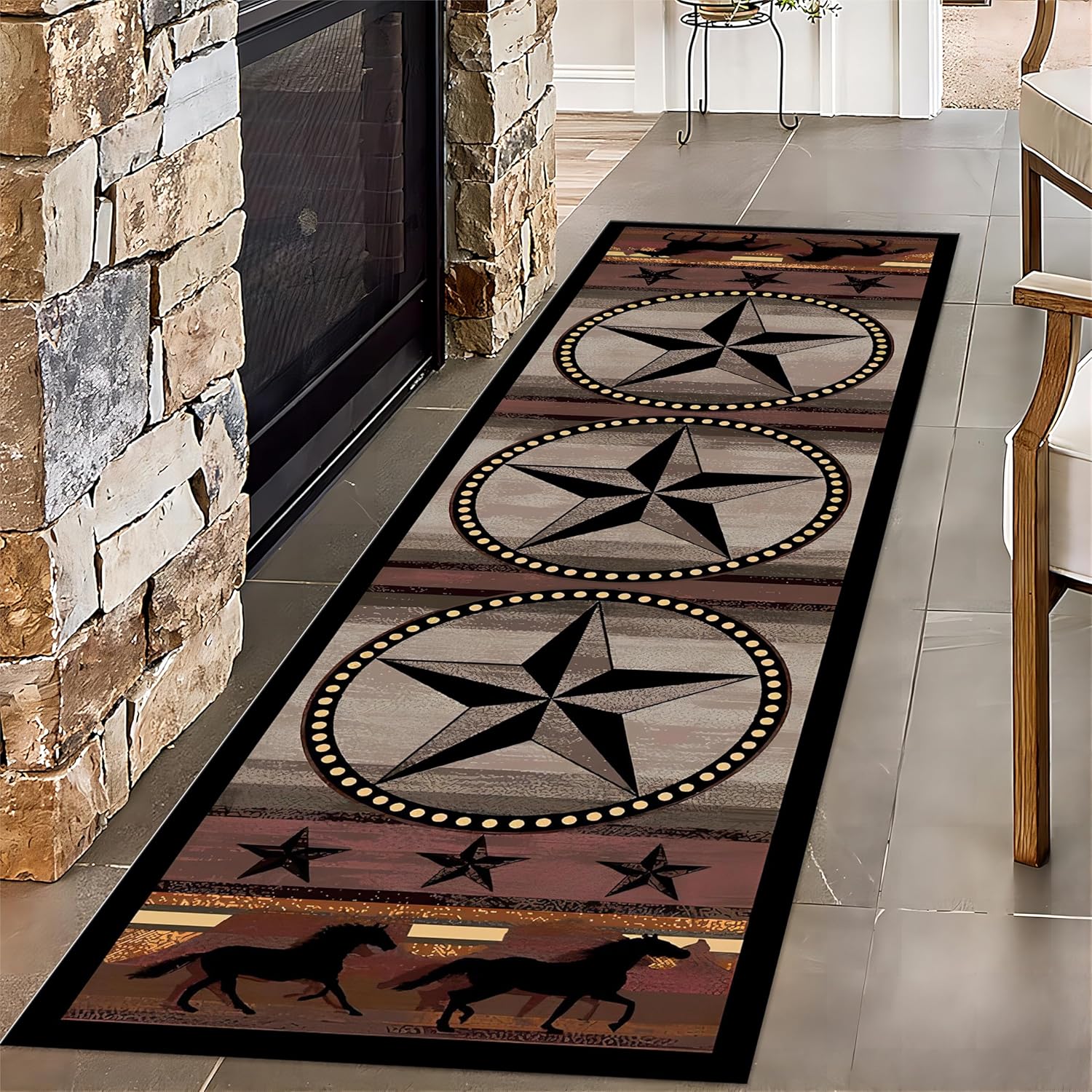 Amazon.com: HONGXIU Vintage Rustic Barn Star Rug,2x6ft, West Texas Star ...