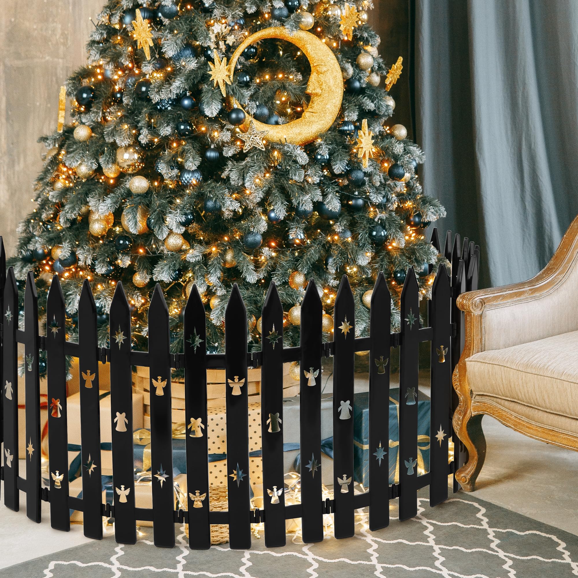 Snapklik.com : Aodaer 24 Pcs 16 Inch Tall Christmas Tree Fence Thick ...