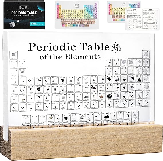Amazon.com: MegaBox Periodic Table Of Elements with 83 Real Elements ...