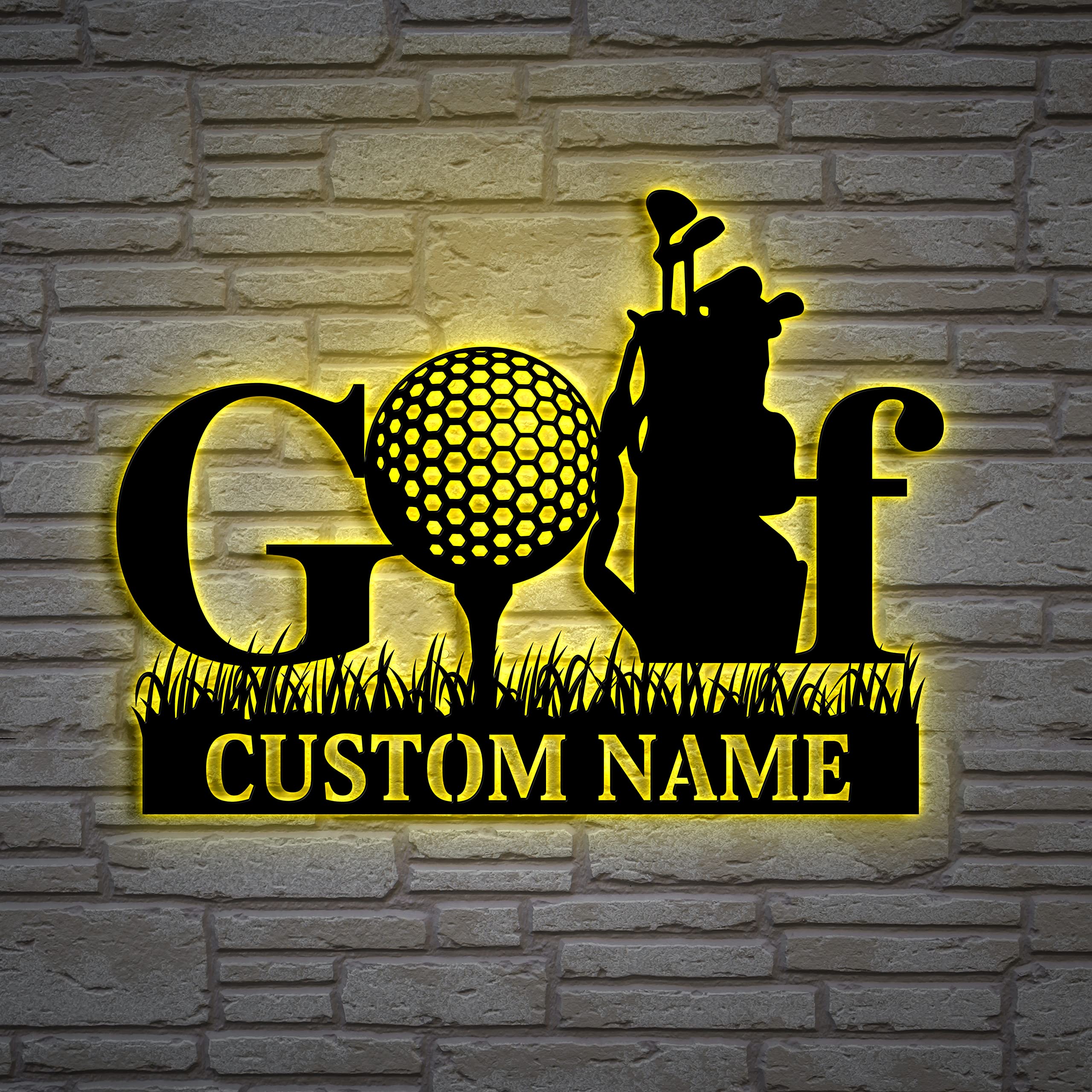 Amazon.com: Personalized Golf Metal Sign, Custom Golf Name Monogram ...