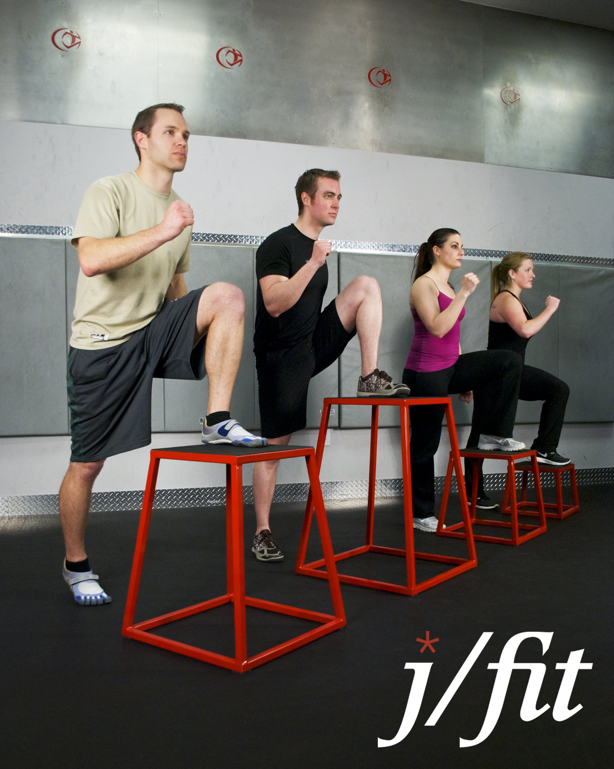 JFIT Plyometric Boxes NO Assembly Required Single Height Box Set and ...