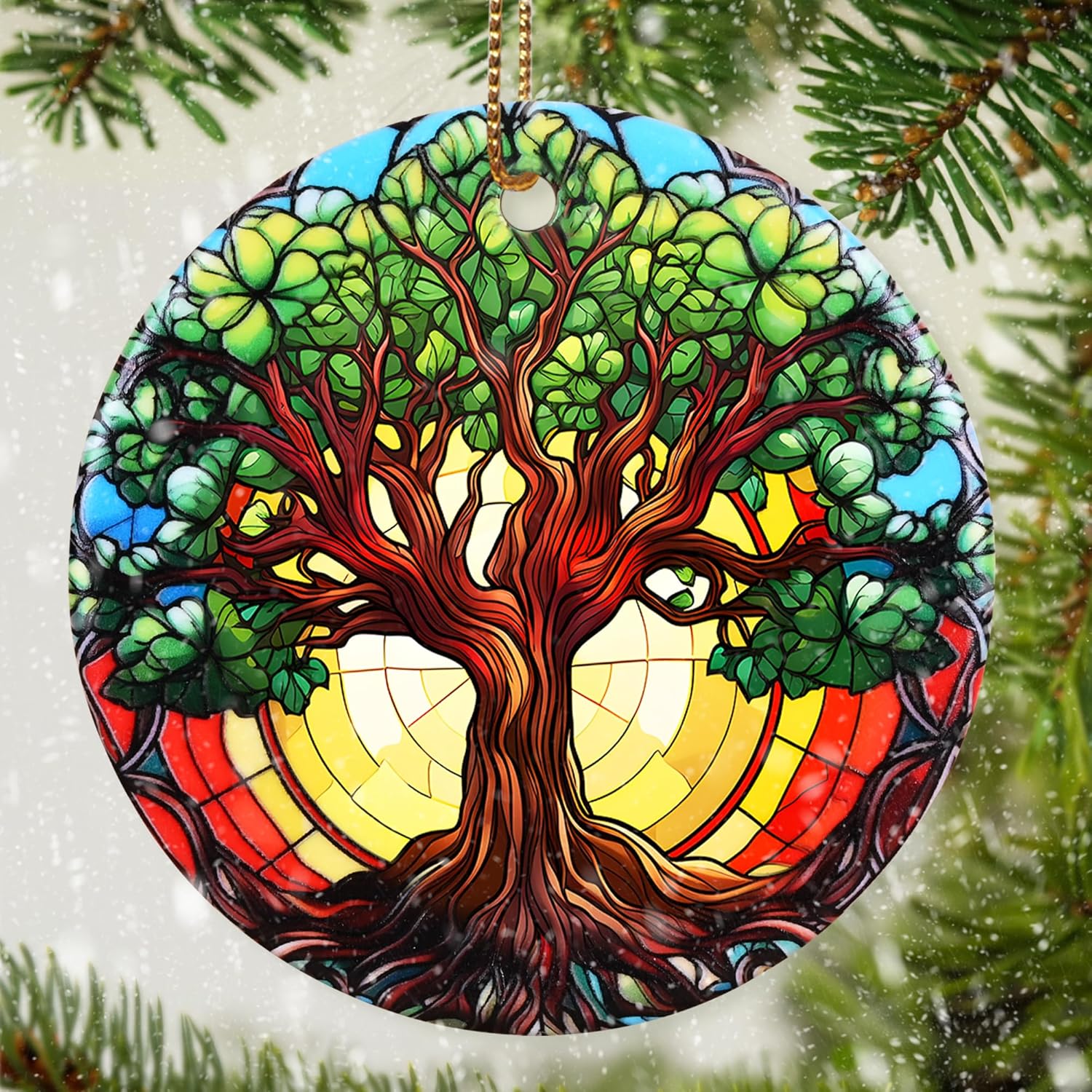Amazon.com: Dodosky Christmas Ornament - Tree of Life Decor, Keepsake ...