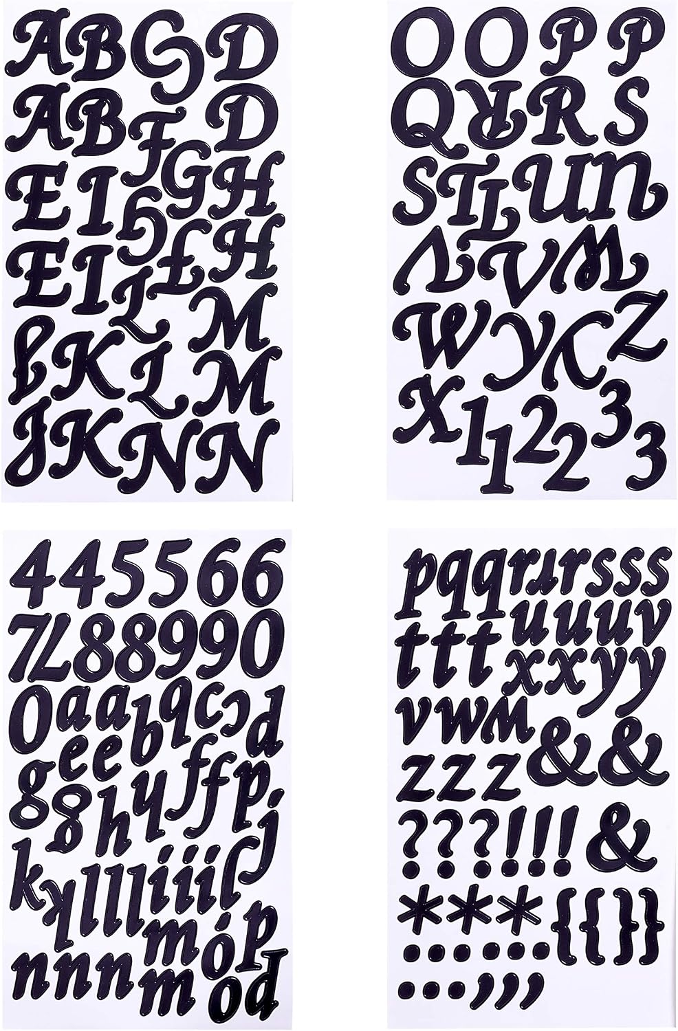 Amazon.com: Darice Large Elegant Font Letter Stickers: Black Licorice ...
