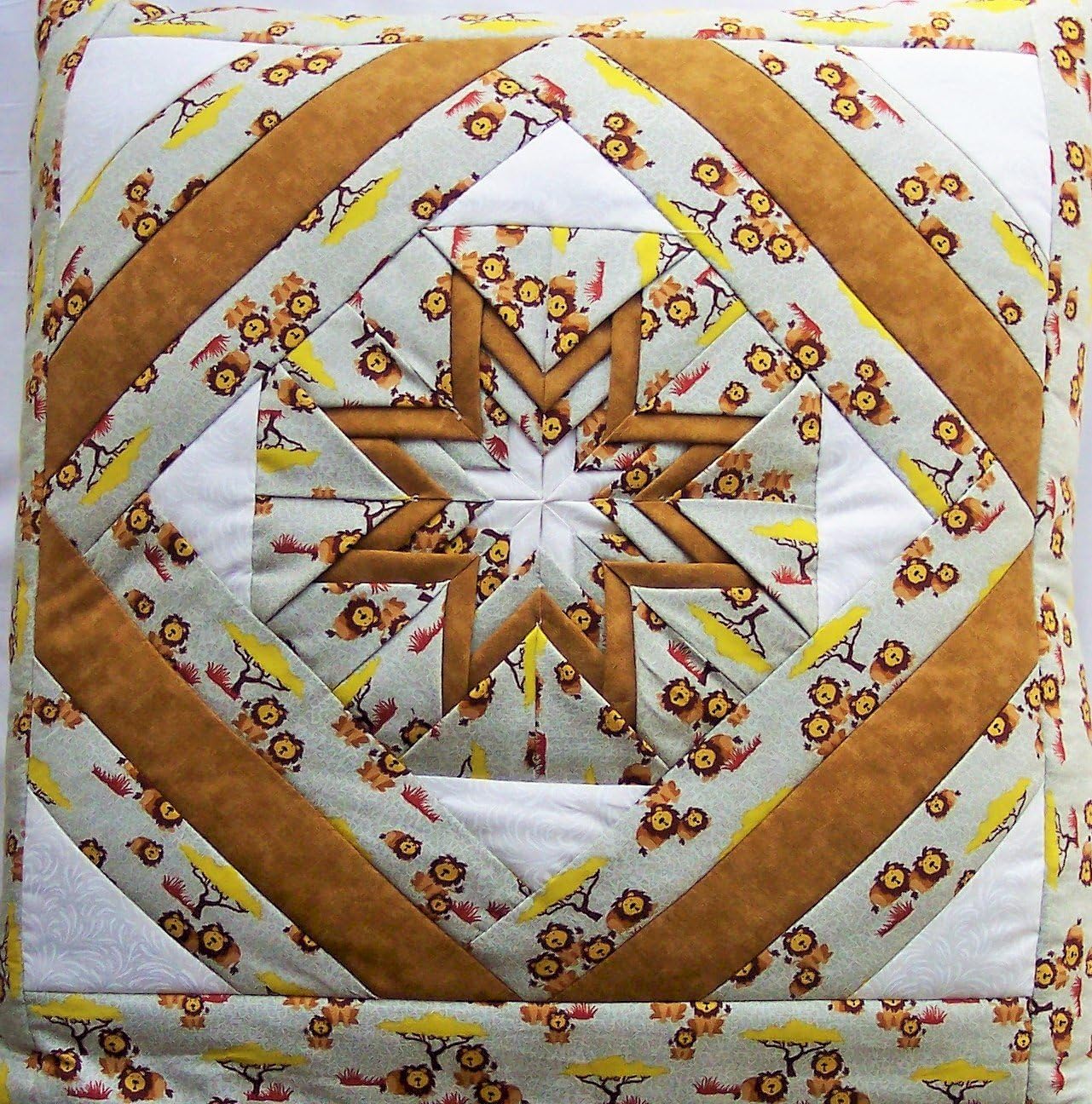 Amazon.com: Folded Star Quillow (Quilt/Pillow Combo) Lions Amish ...