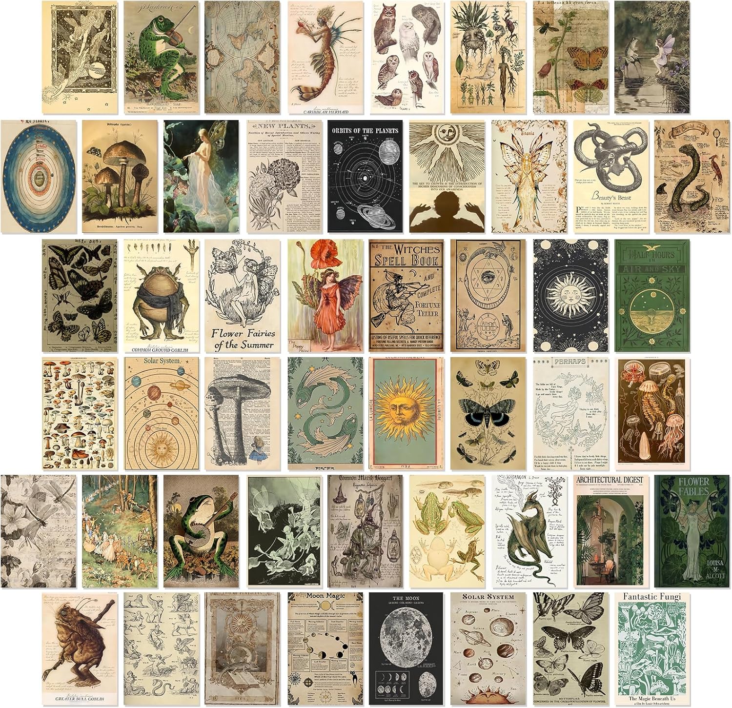 Amazon.com: Vodefoad Vintage Fairycore Decor - 50pcs Fairy Room Decor ...