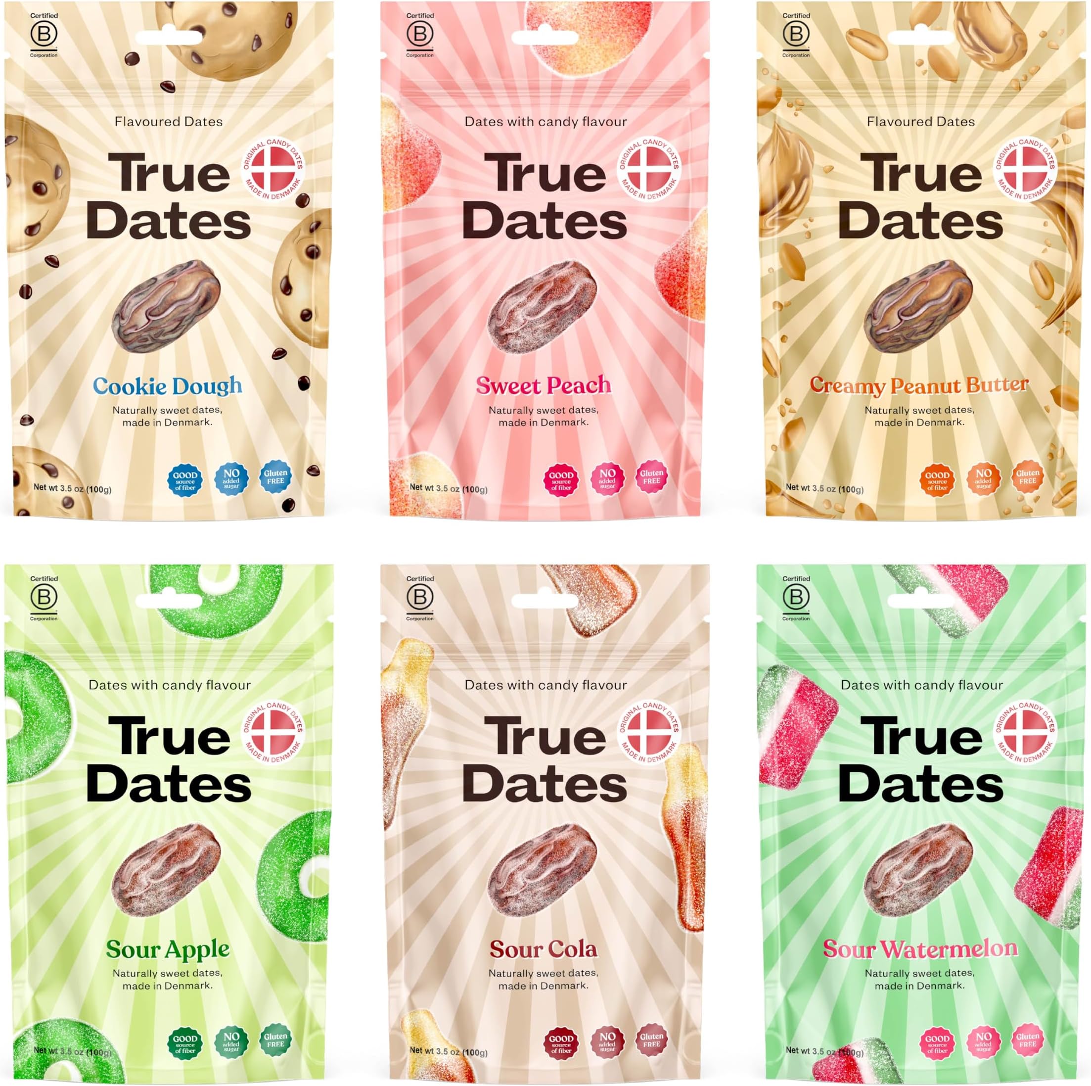 Amazon.com: True Dates, Variety, 6-3.5 Ounce Bags (Creamy Peanut Butter ...
