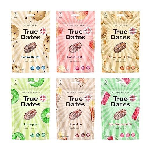 Amazon.com: True Dates, Variety, 6-3.5 Ounce Bags (Creamy Peanut Butter ...