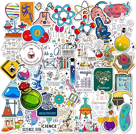 Amazon.com: Science Stickers Pack for Kids Teens Students Teachers, 50 ...