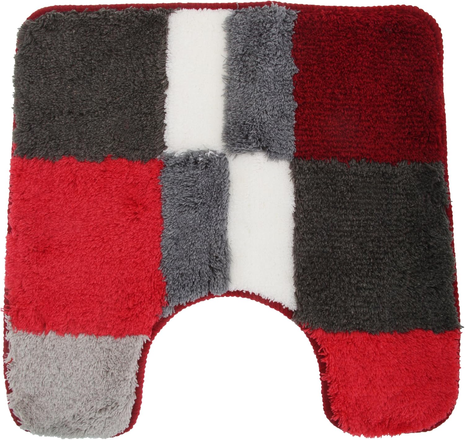 Blocks Square Pattern Non Slip Bathroom/Toilet Pedestal Mat (50cm x ...