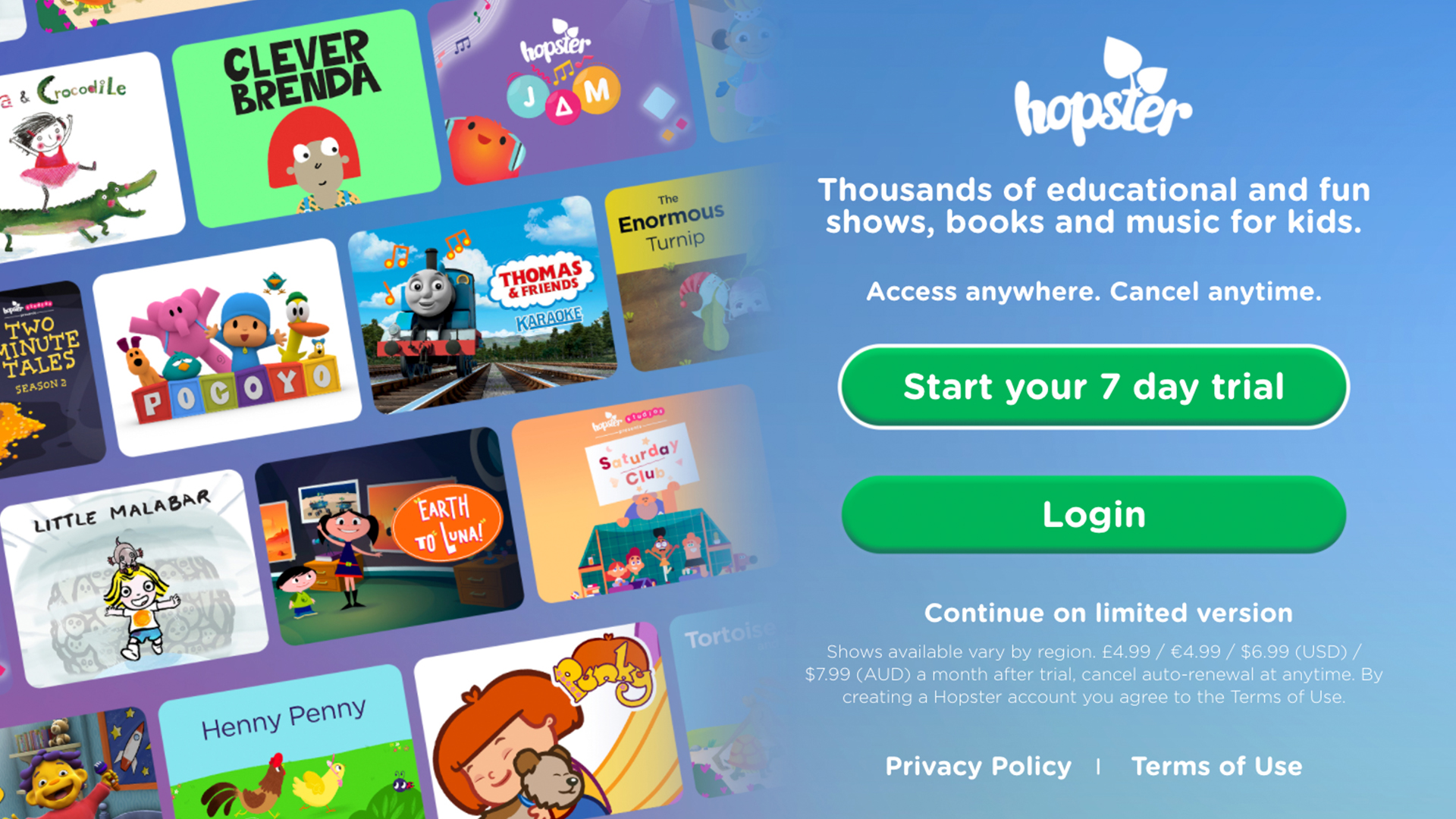 Hopster: Educational Preschool TV & Music - App on Amazon Appstore