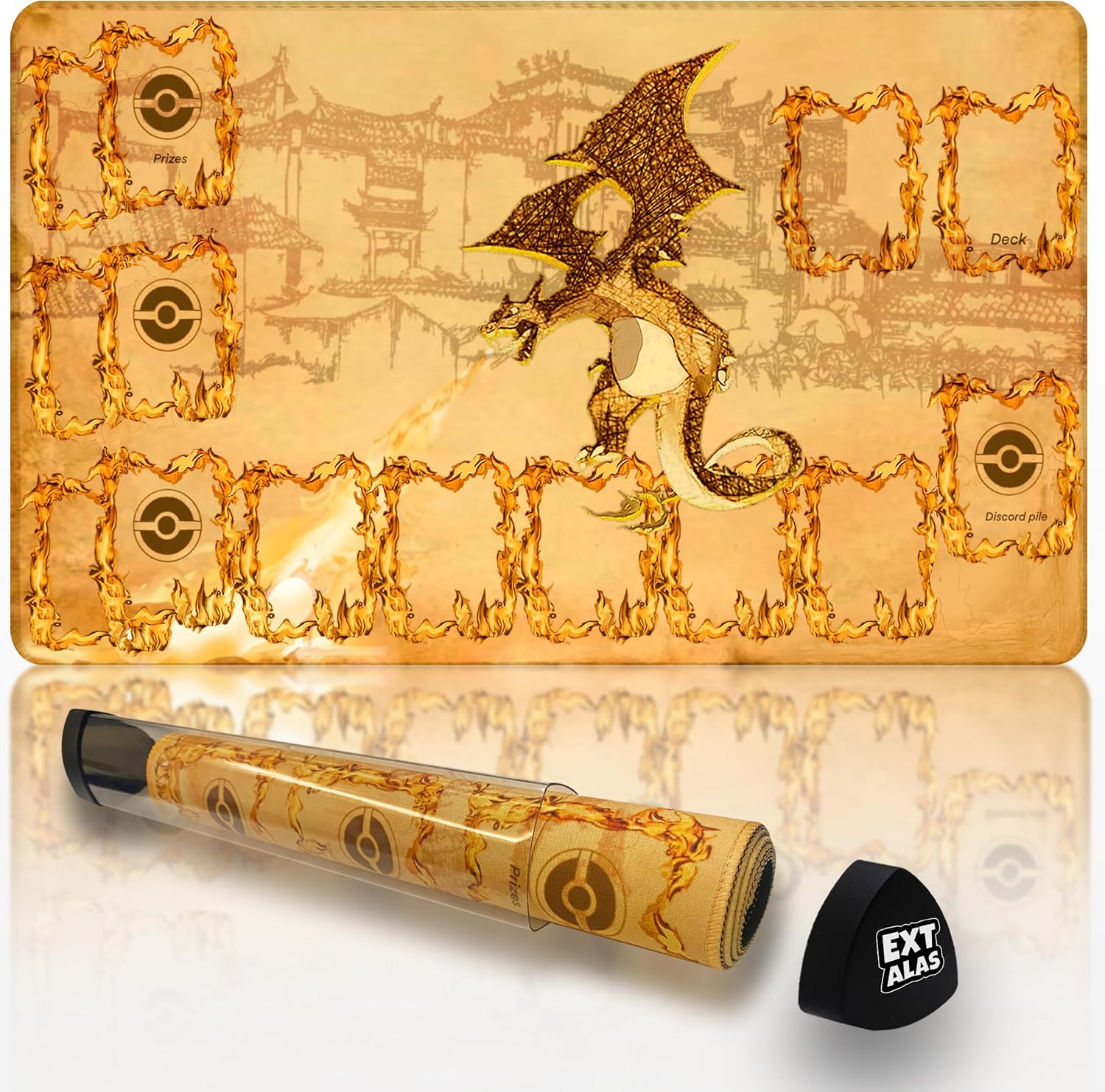 Amazon.com: Extalas Playmat for Pokemon Trading Card Game - Single ...