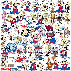 Underdog 50ct Vinyl Large Deluxe Stickers Variety Pack - Laptop, Water ...