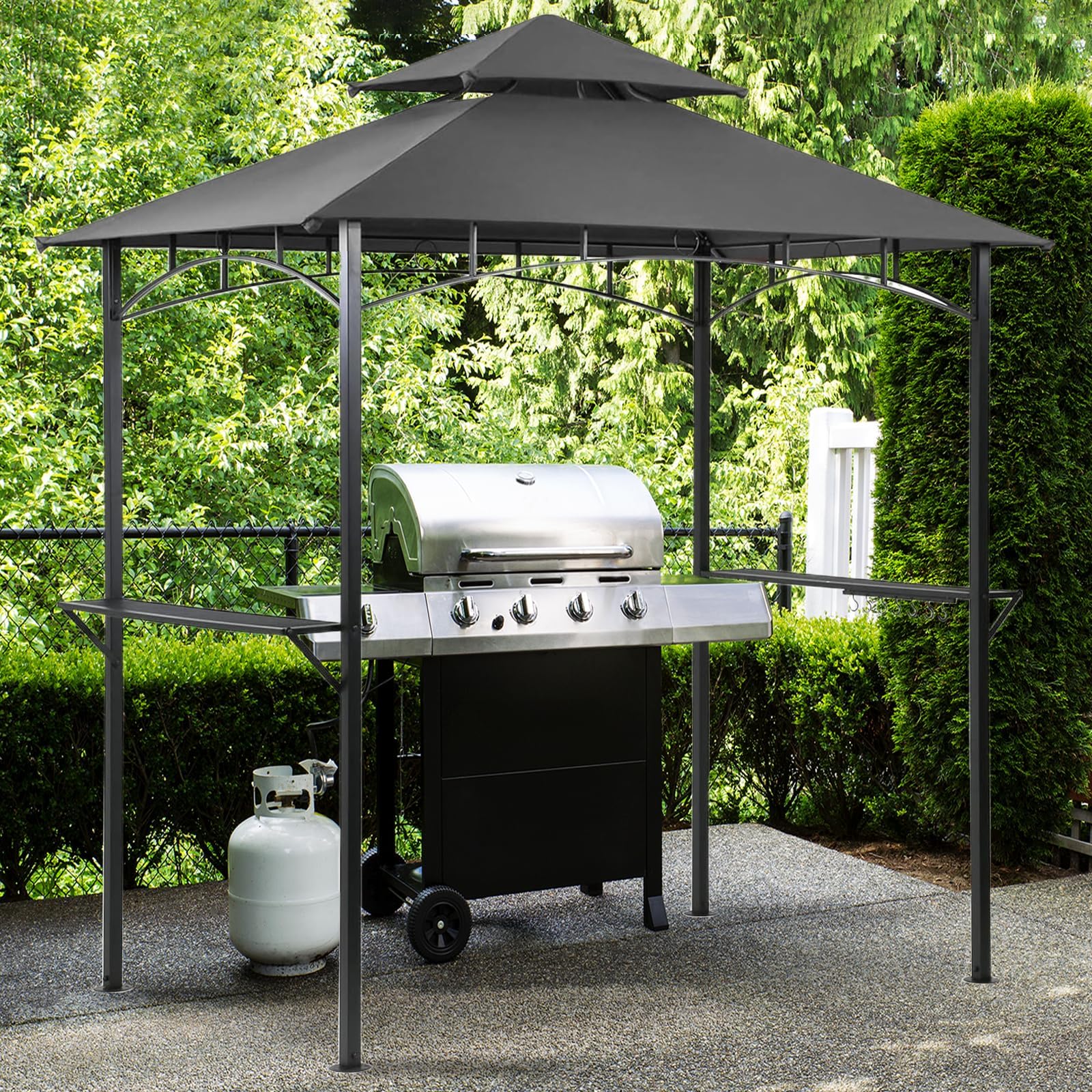 Amazon.com : Grill Gazebo 8x5 Ft, Outdoor Patio Canopy, BBQ Shelter ...