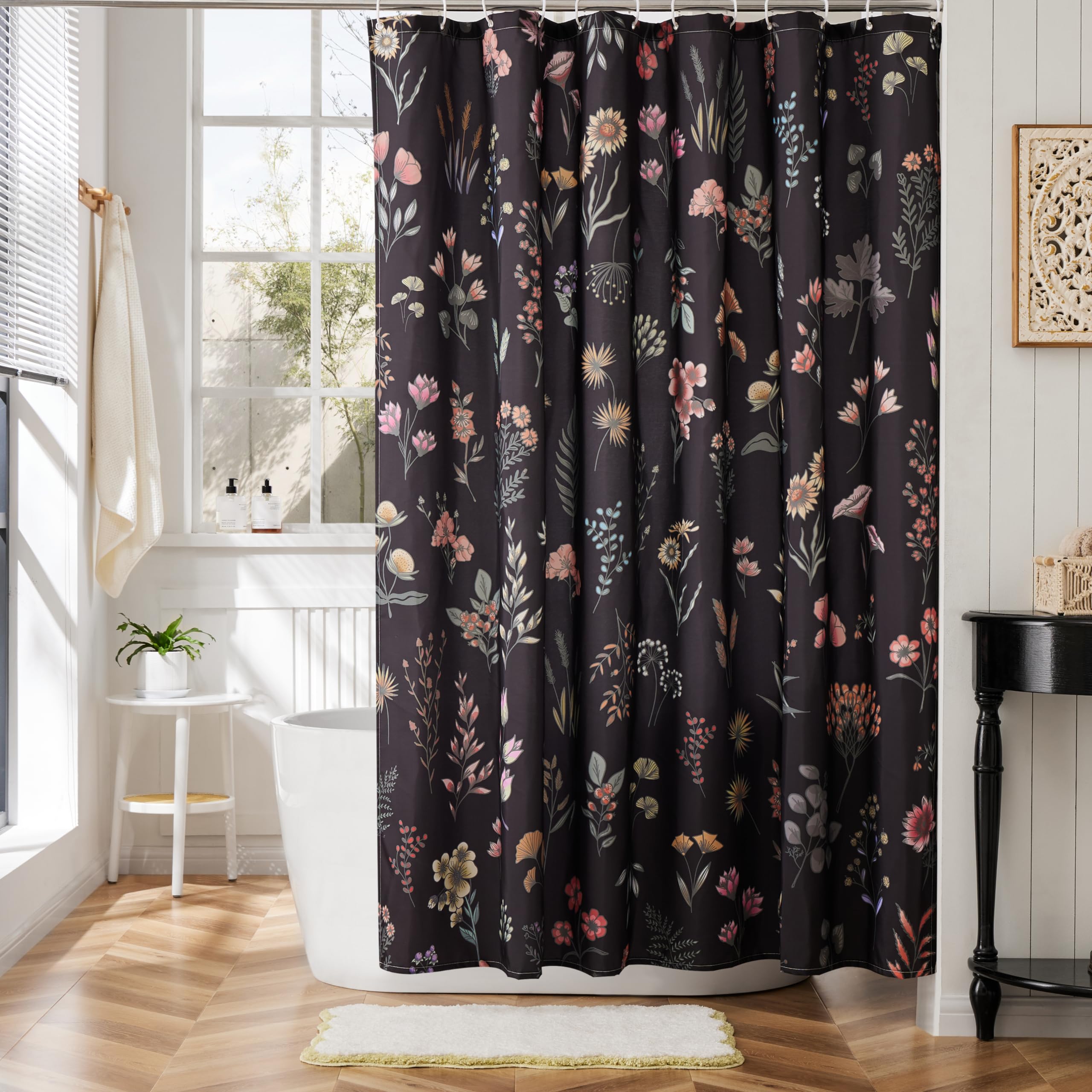 Black Fabric Shower Curtains Black Shower Curtains | Argos