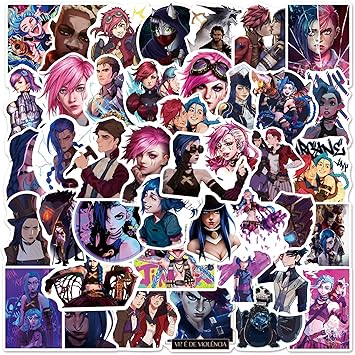 50Pcs Cartoon Arcane Stickers, League of Legends Stickers, Waterproof ...