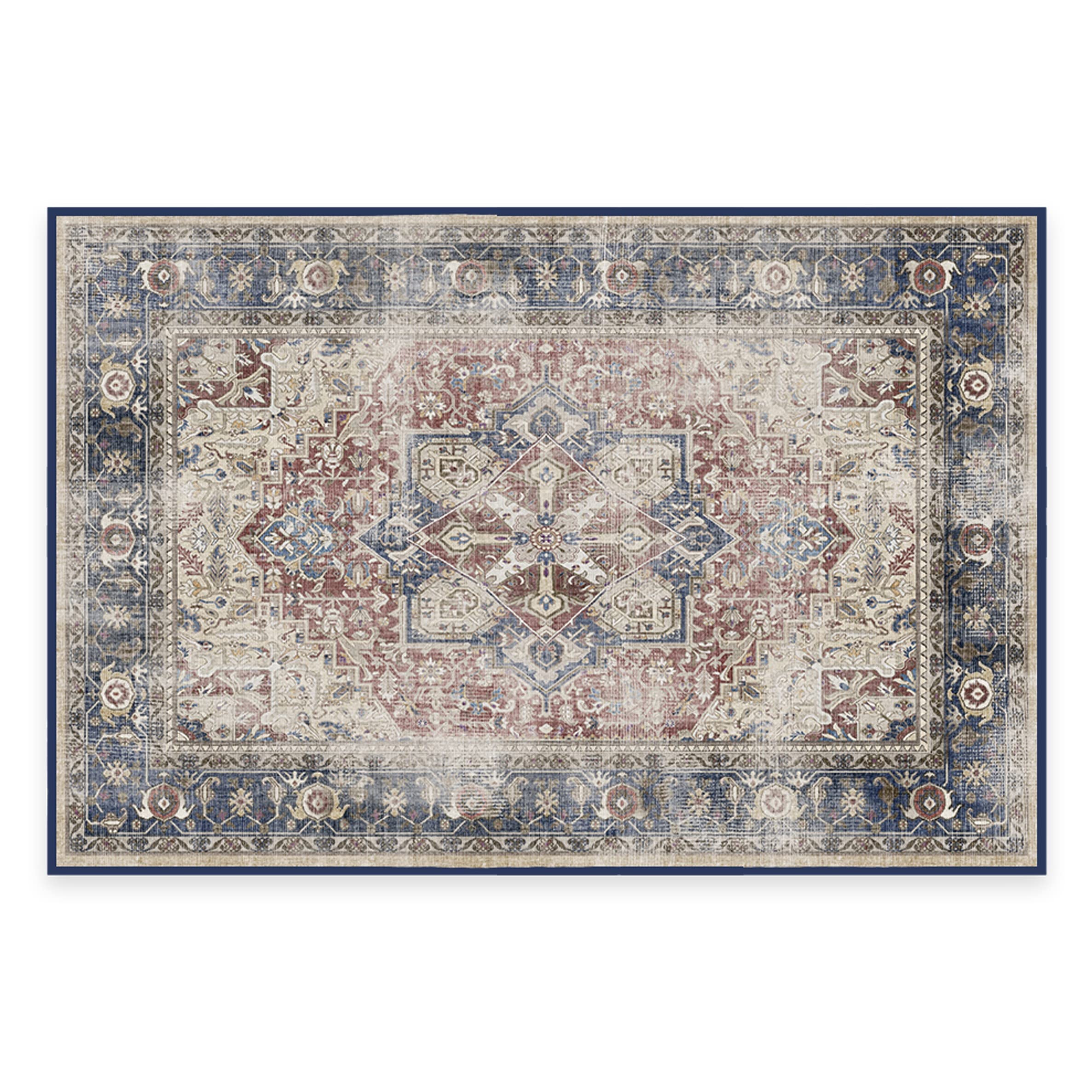 Amazon.com: RUGGABLE Kamran Washable Rug - Perfect Vintage Washable ...