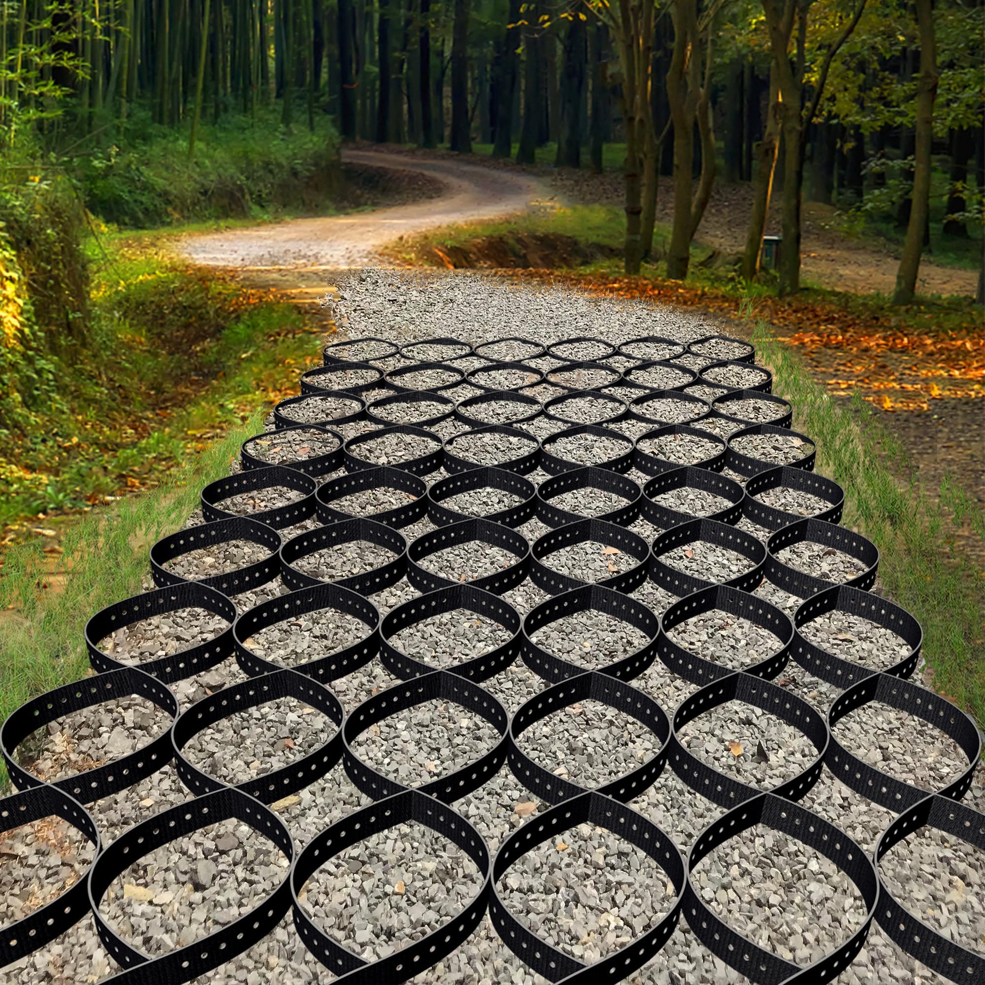 Amazon.com : RutGuard Geocell 2inch Tall Gravel Stabilizing Grid Panels ...