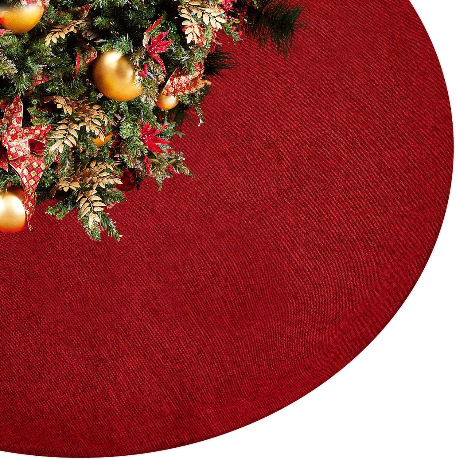 Amazon.com: Eilaysyum Christmas Tree Skirt - 48 inches Large Rustic ...