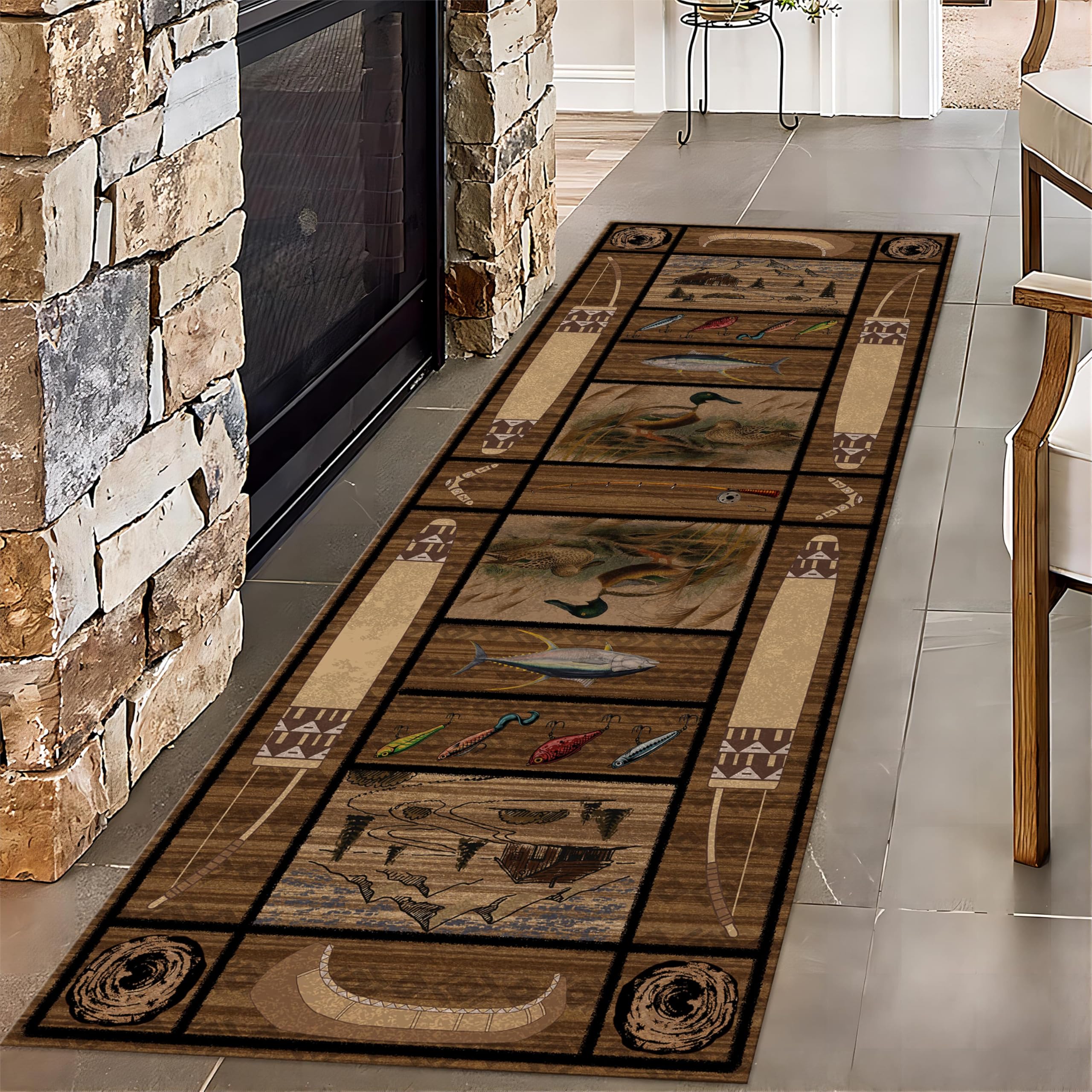 Amazon.com: Southwest Cabin Long Hallway Rug Runners, 2x7ft, Rustic ...