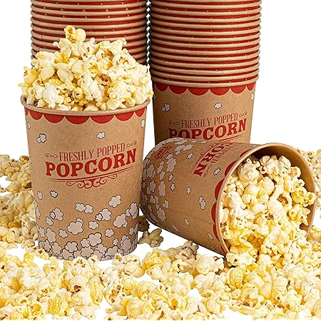 Amazon.com: Novelty Place Retro Style Plastic Popcorn Containers for ...