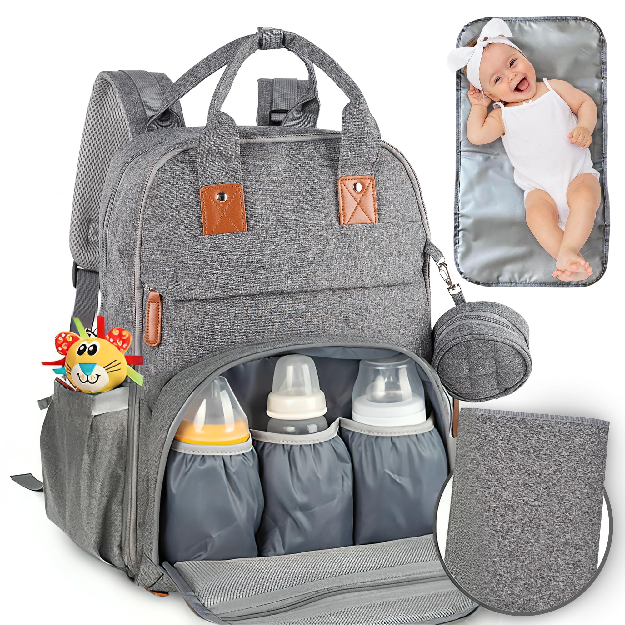 Royal Rascals Baby Changing Bag Backpack, Unisex Travel Baby Bag for ...
