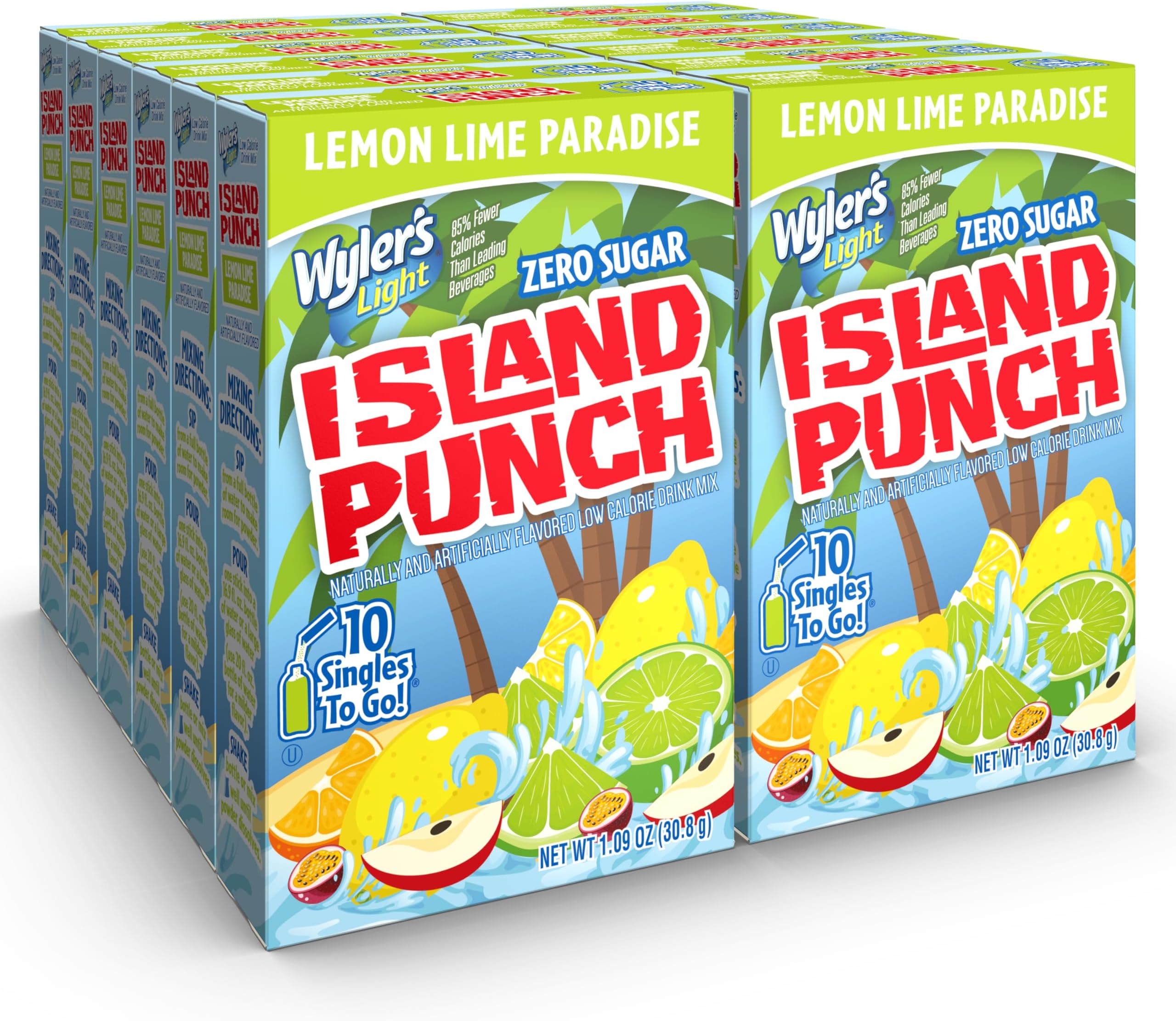 Amazon.com : Wyler’s Light Island Punch Singles To Go, Lemon Lime ...